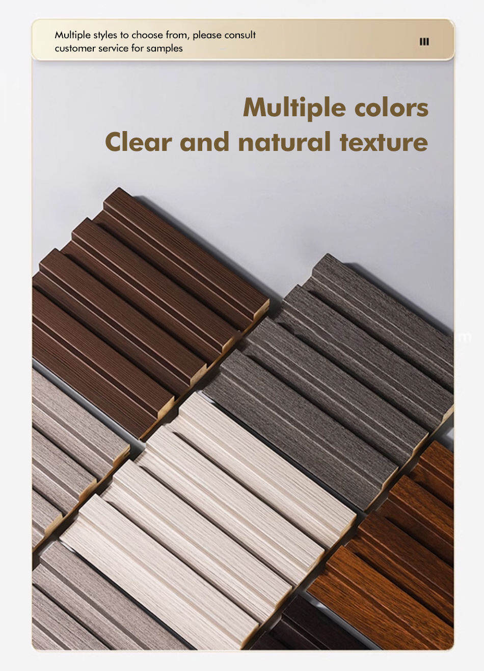 20PCS Solid Wood Panel Board PVC Grille Waterproof Design TV Background ...
