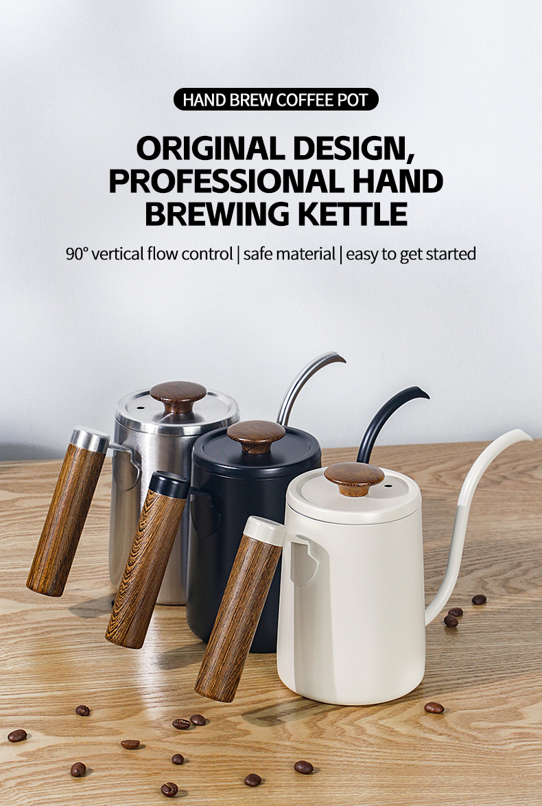 NIBU Coffee Kettle 600ML 304 Stainless Steel Long-Spout Coffee Kettle ...