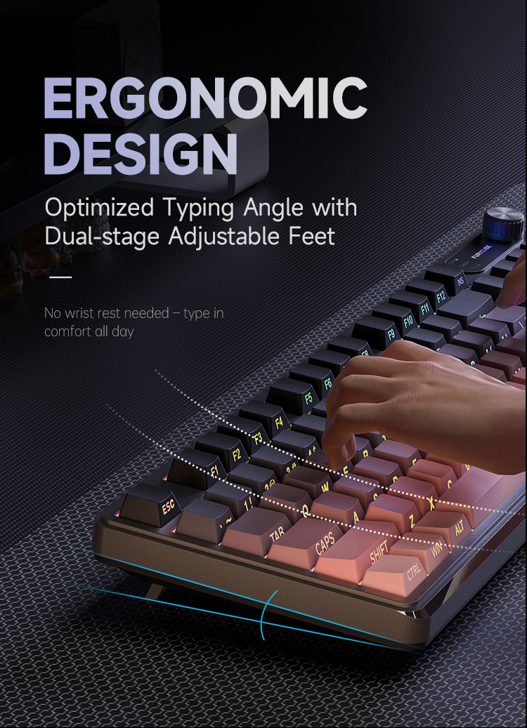 FURYCUBE IP98 Membrane Keyboard Waterproof Type C Gaming Office With ...