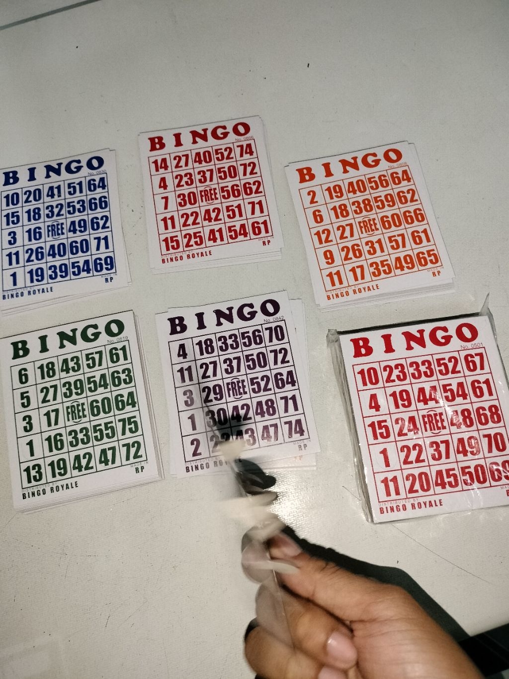 100pcs bingo card game card assorted color ( bingo royale ) | Shopee ...