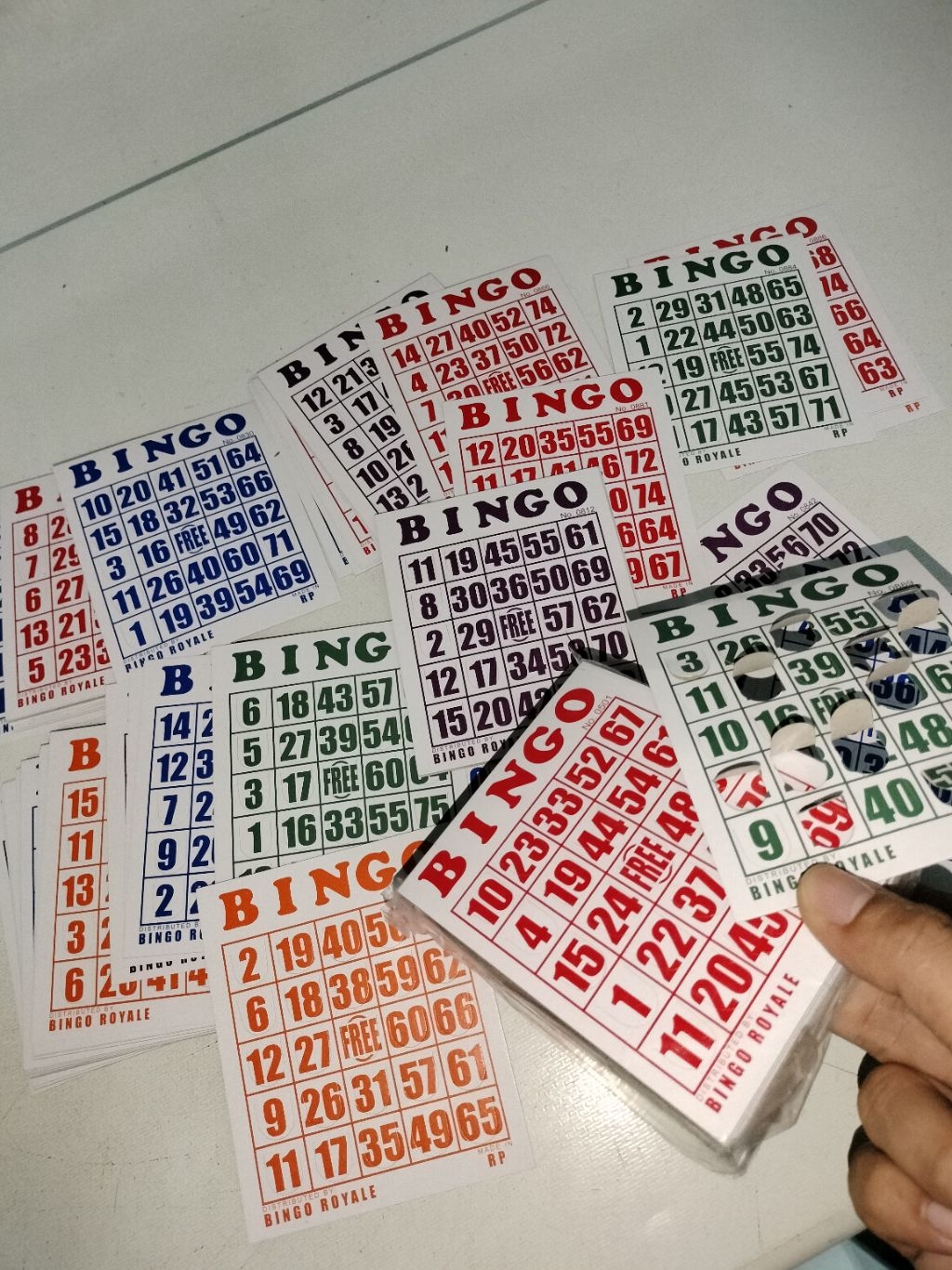 100pcs foldable small bingo card game card assorted color ( bingo ...