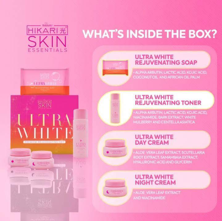 Hikari Skin Essential Ultra White Premium Rejevenating Set New and ...