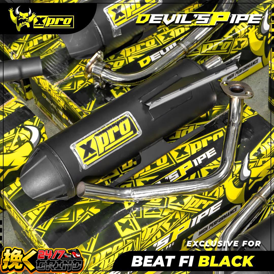 XPRO Devil's Power Pipe Honda Beat Fi Black | Shopee Philippines