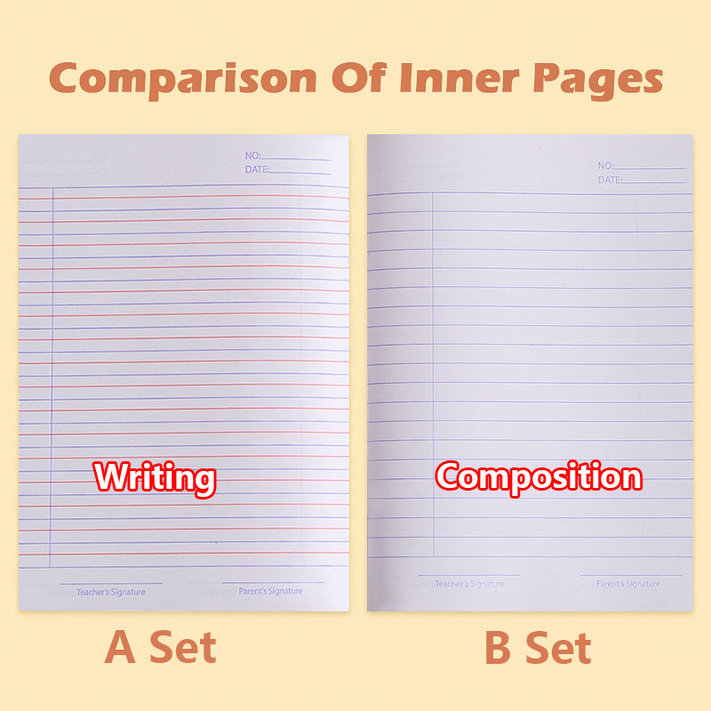 8 Pcs/set Writing Notebook Student A5 Notebooks Grade 1/2/3 School ...