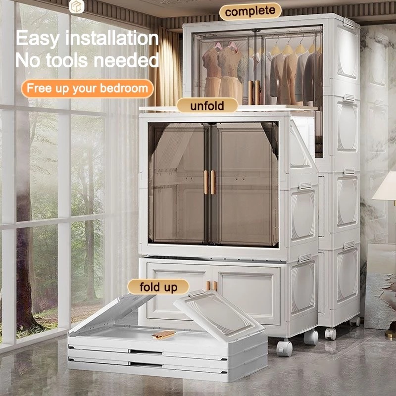 Foldable Wardrobe Foldable Cabinet for Clothes Foldable Storage Cabinet ...