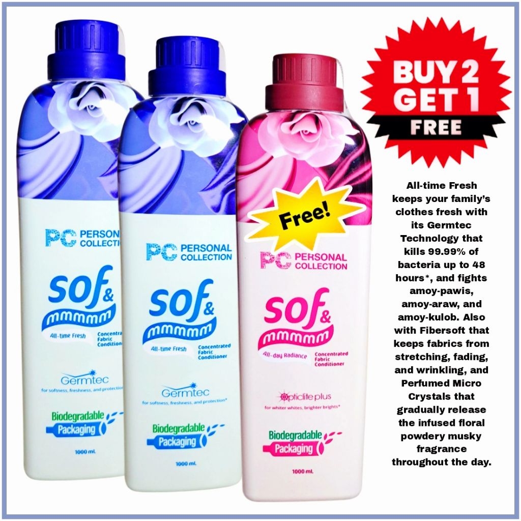 SOF & Mmmmm Fabric Conditioner All Time Fresh + Radiance 1000ml By ...