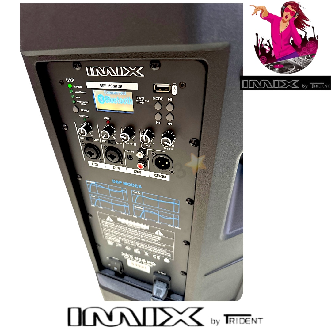 Imix By Trident 1pc XRX 916 PD 15 inch Active PA Speakers System ...