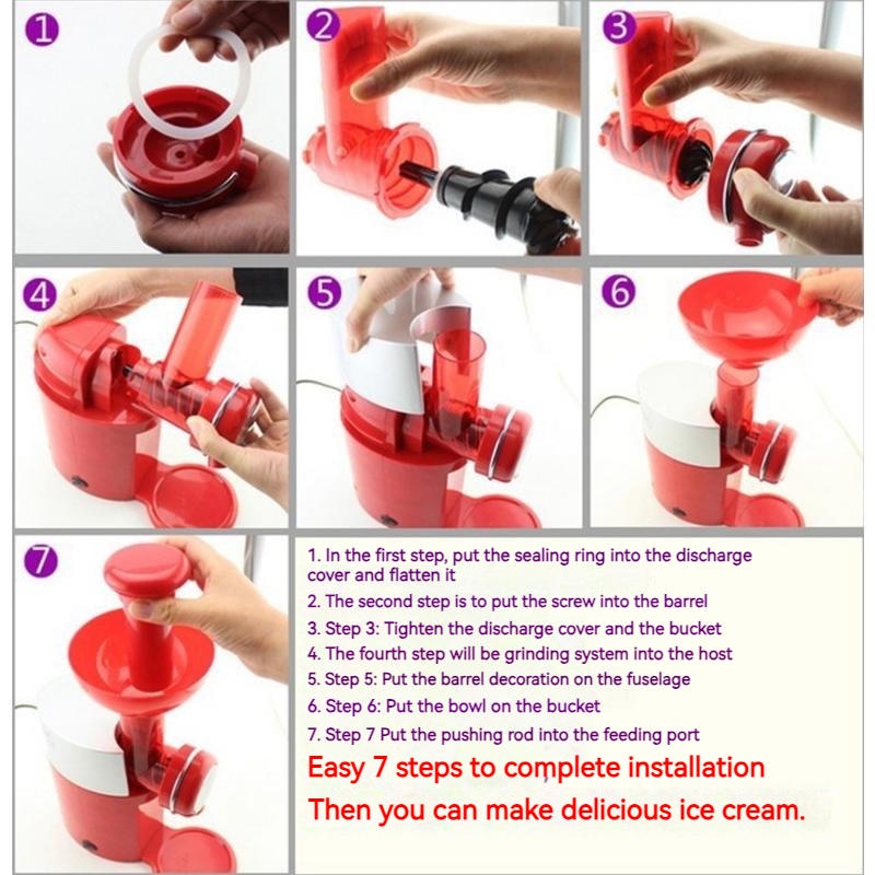 Ice cream machine multi-function DIY manual ice cream machine Shaved ...