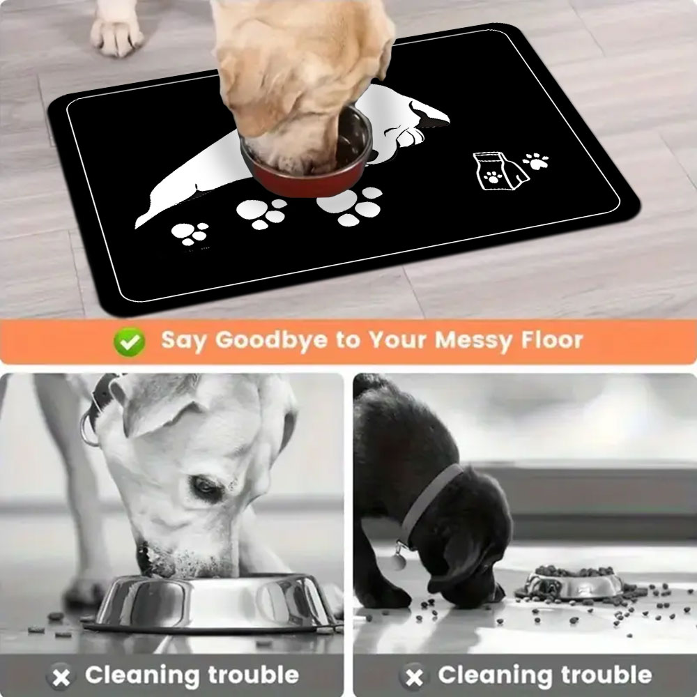 Diatom Mud Dog Dining Tableware Mat Cat Quick-drying Bowl Pad Pet ...