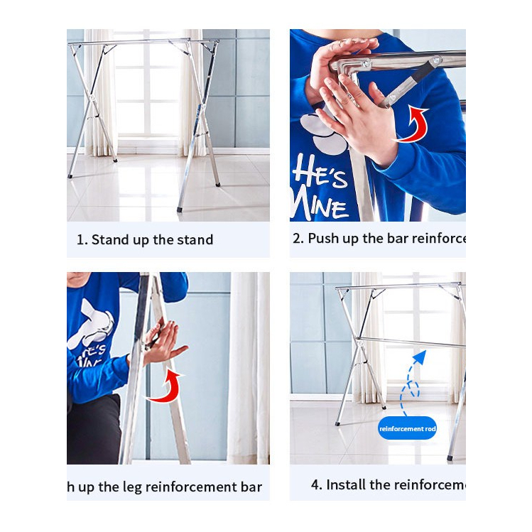Foldable Sampayan Stainless Steel Clothes Rack Indoor Outdoor Laundry ...