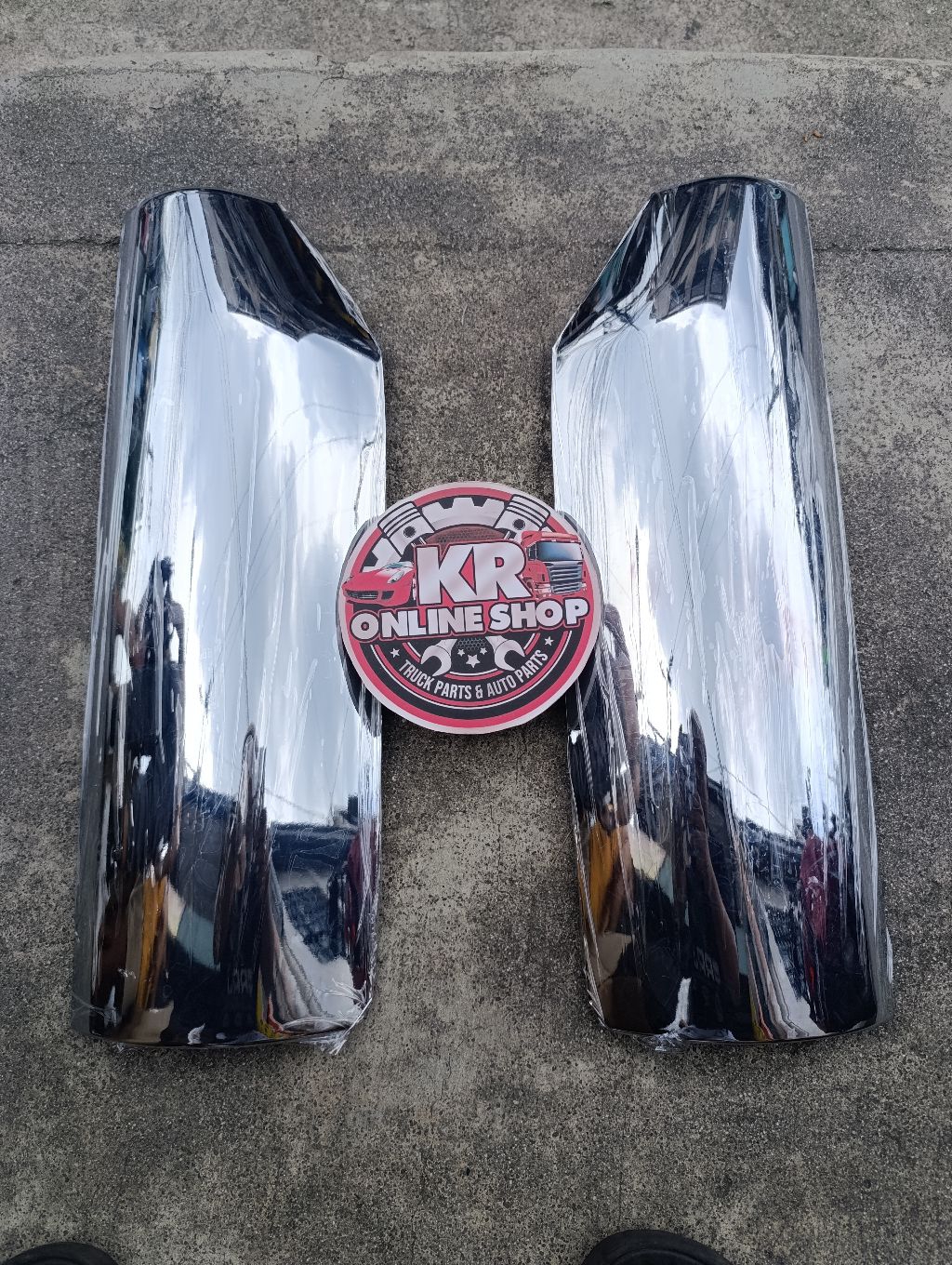 Corner Plate Corner Vane Mitsubishi Fuso Fighter 8DC9 Chrome Set ...