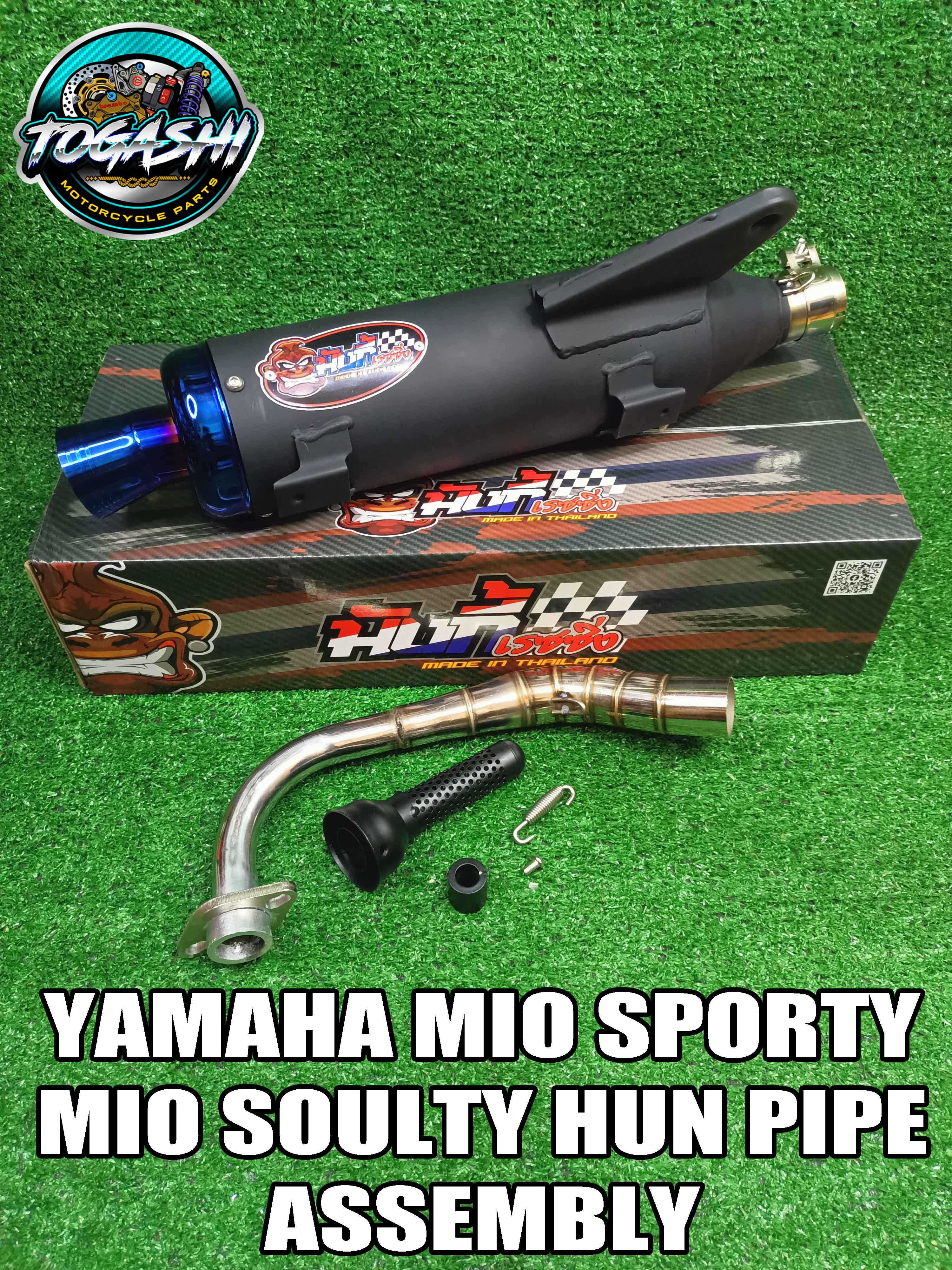 YAMAHA MIO SPORTY / MOI SOULTY HUN RACING MONKEY PIPE BLUE TIP | Shopee ...