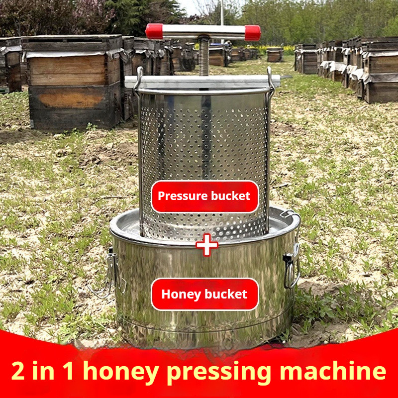 Stainless steel Bring honey bucket, Honey press machine, manual soil ...