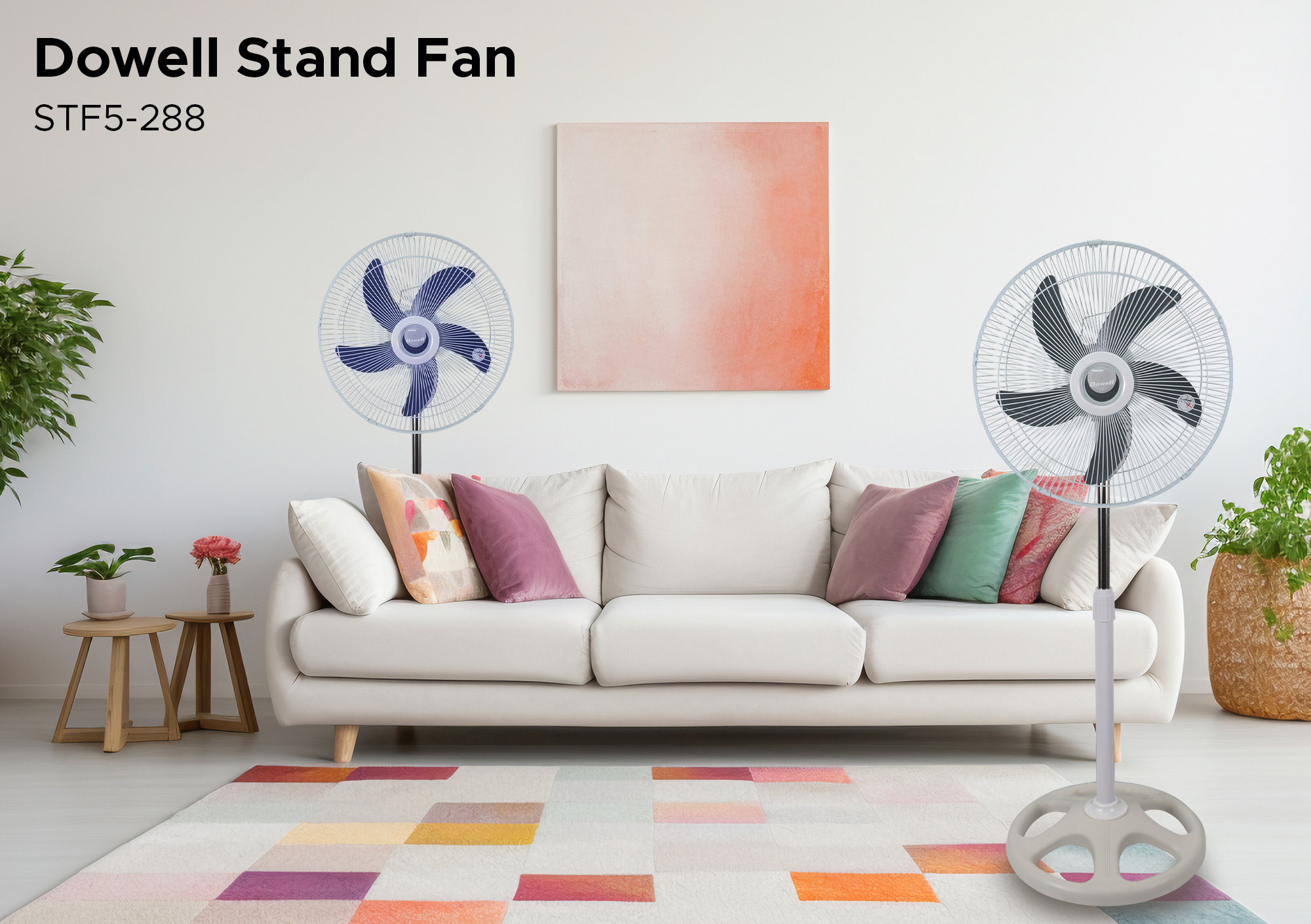 Dowell 16" Stand Fan 5 Leaf Banana Blade STF5-288 | Shopee Philippines