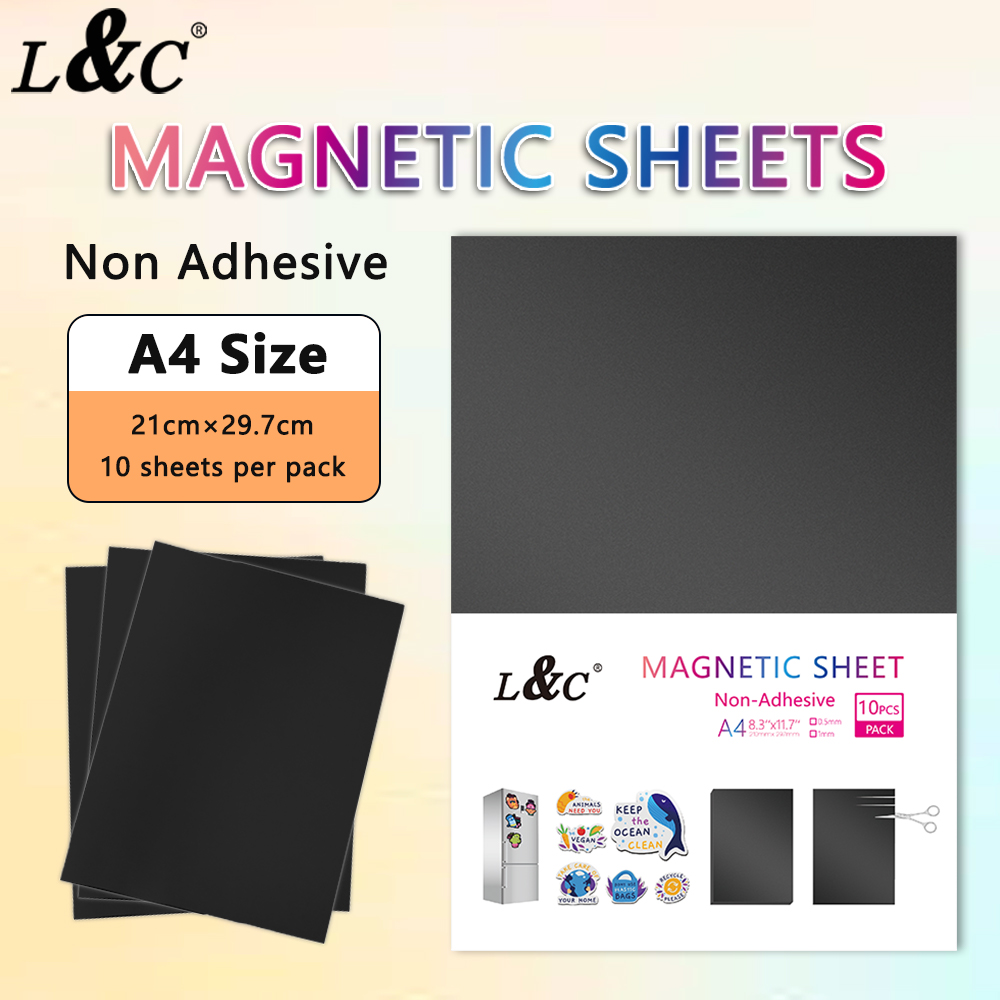 L&C Magnetic Sheet 10pcs A4 Size with Adhesive | Non- Adhesive Pre-Cut Ref Magnet Sheet | Shopee ...