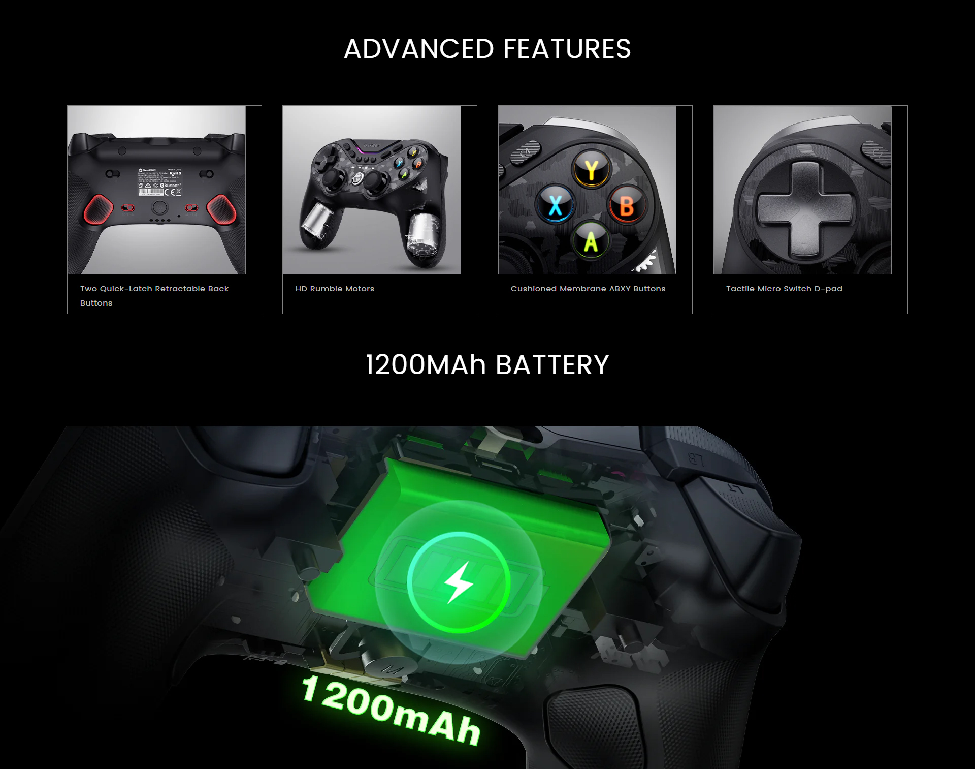 GameSir Tarantula Pro Multi-Platform Wireless Symmetric Pro Controller Charging Station Edition ...