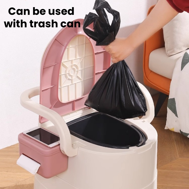 Arinola For Adult Portable Toilet with Armrest Potty Chair Toilet Bowl ...