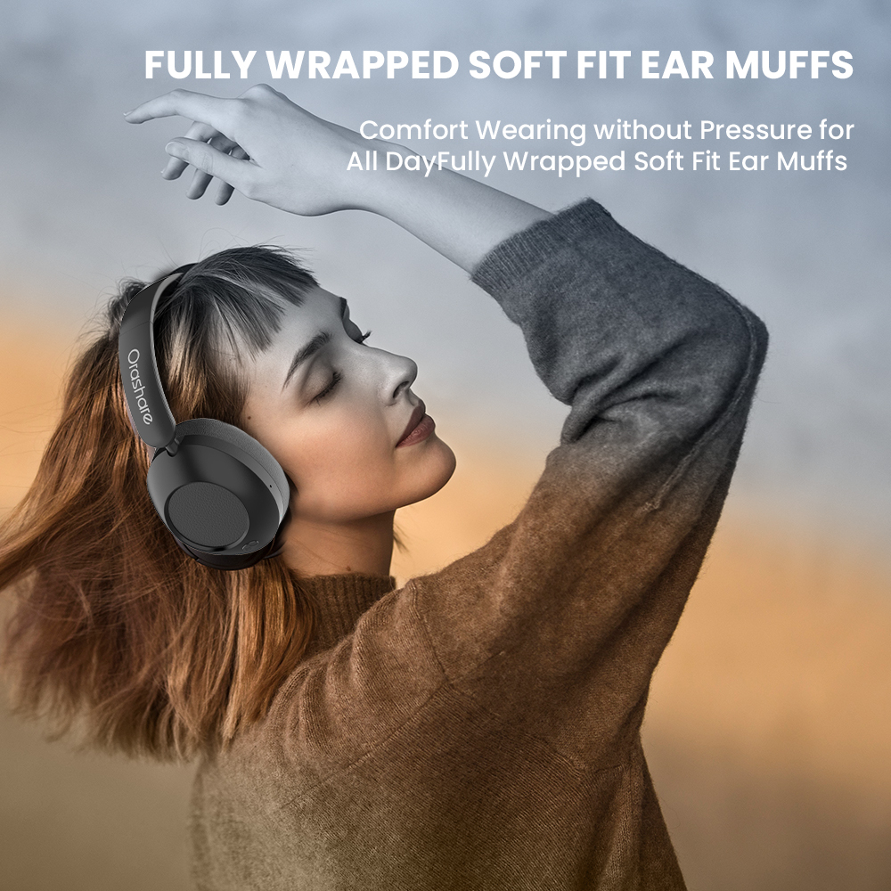 Orashare HS03 Wireless Headphones HIFI Foldable Over-Ear Headset, 17 ...