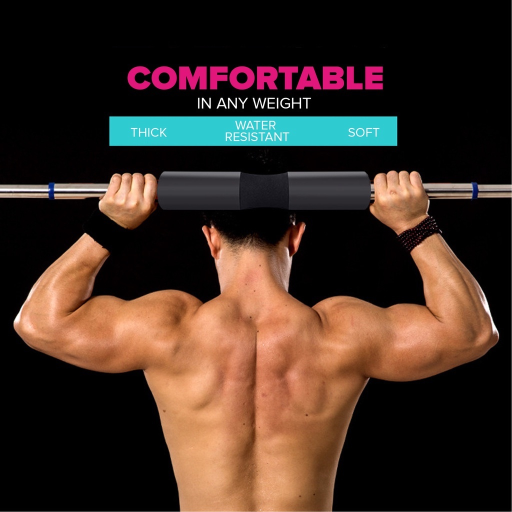 Barbell Pad Foam Sponge Padded Cover Gym WeightLifting Shoulder Back ...