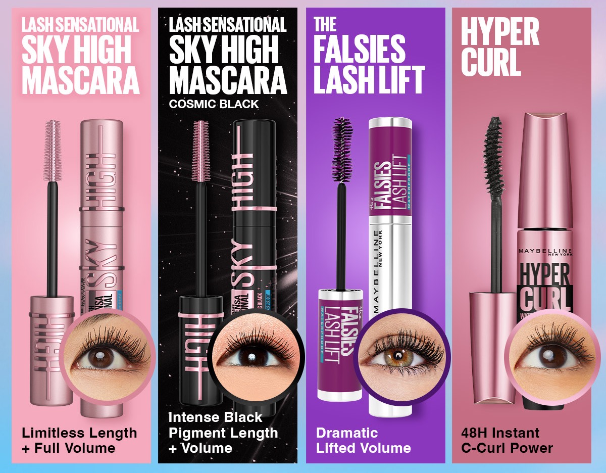 Maybelline Holiday Set Sky High Mascara Lash Serum 24H Long-Lasting ...