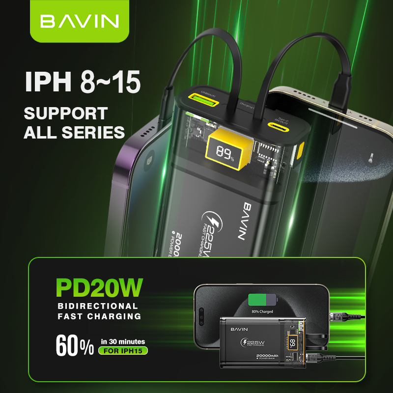 BAVIN PC1003S 20000mAh / PC020 10000mAh Powerbank 22.5W & 20W USB-C PD ...