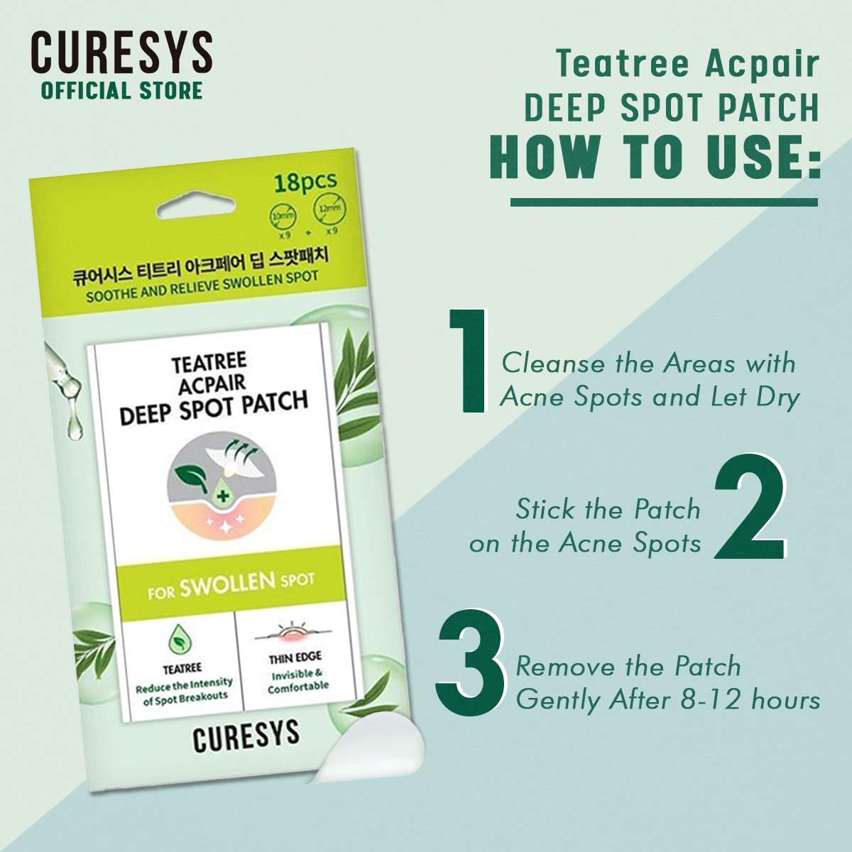 Curesys Tea Tree Acpair Pimple Patch (BEFORE SPOT APPEARS) | Shopee ...