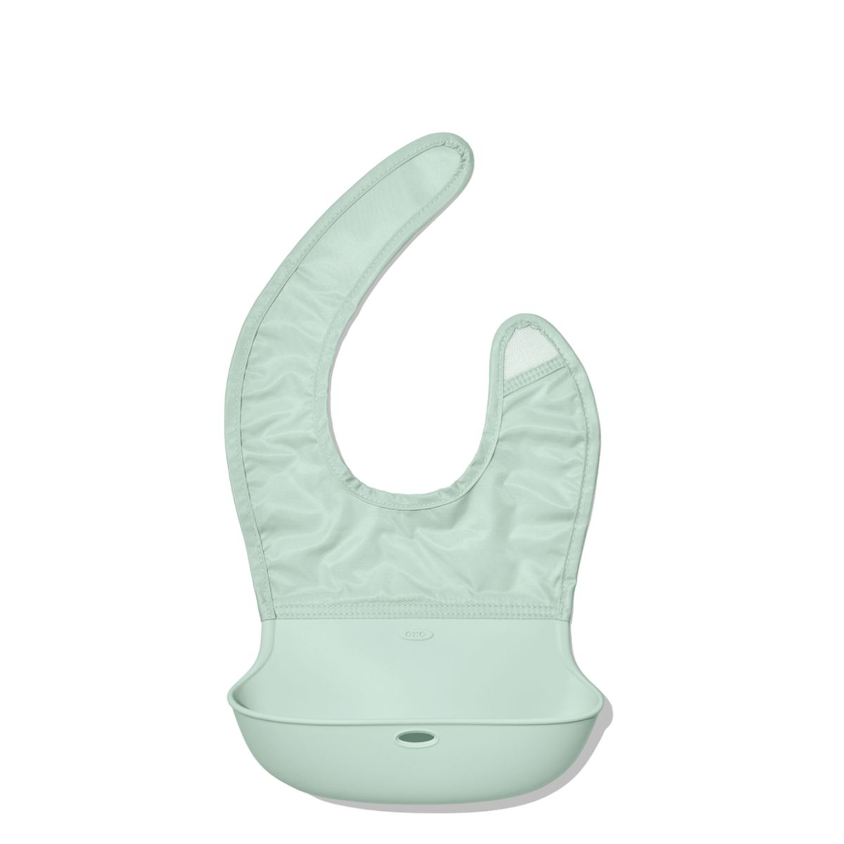 OXO Tot Waterproof Silicone Roll Up Foldable Bib with Pocket Case ...