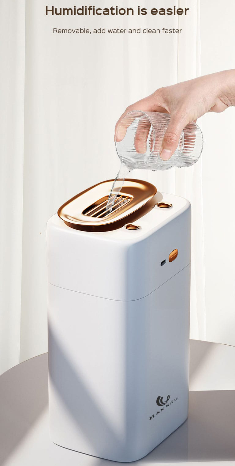 HAN RIVER Humidifier 1.3L Aroma Diffuser Essential Oil Humidifier ...