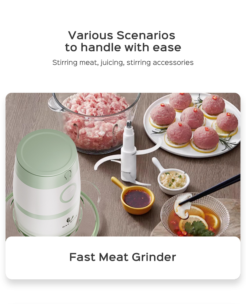 HAN RIVER Blender 3 in 1 Food Processor Multi-functional Juicer Meat ...