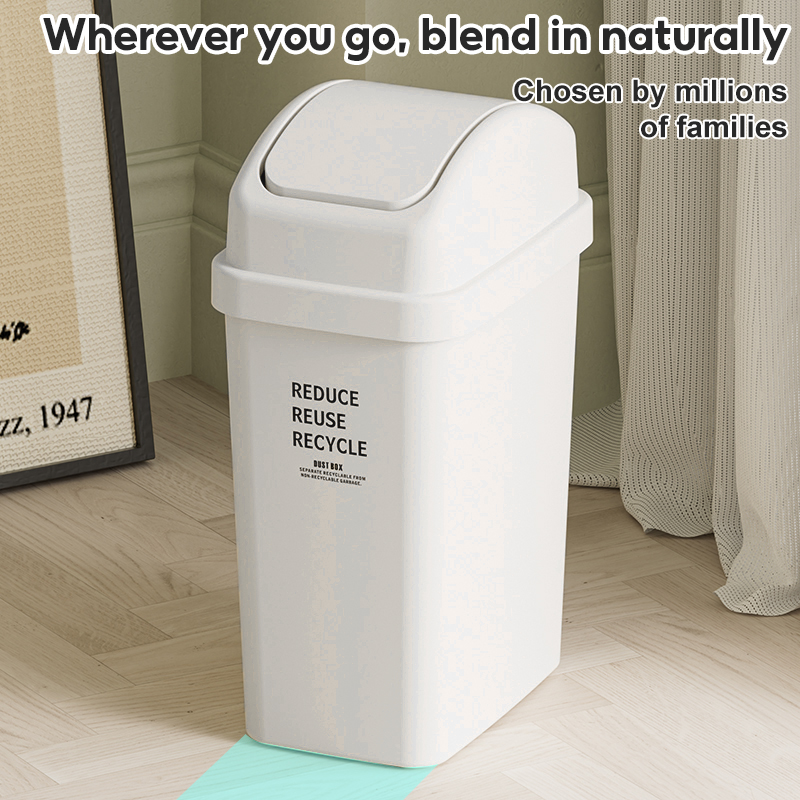 CHIT 6/12L Shake Lid Trash Can Plastic Basurahan With Cover Heavy Duty ...