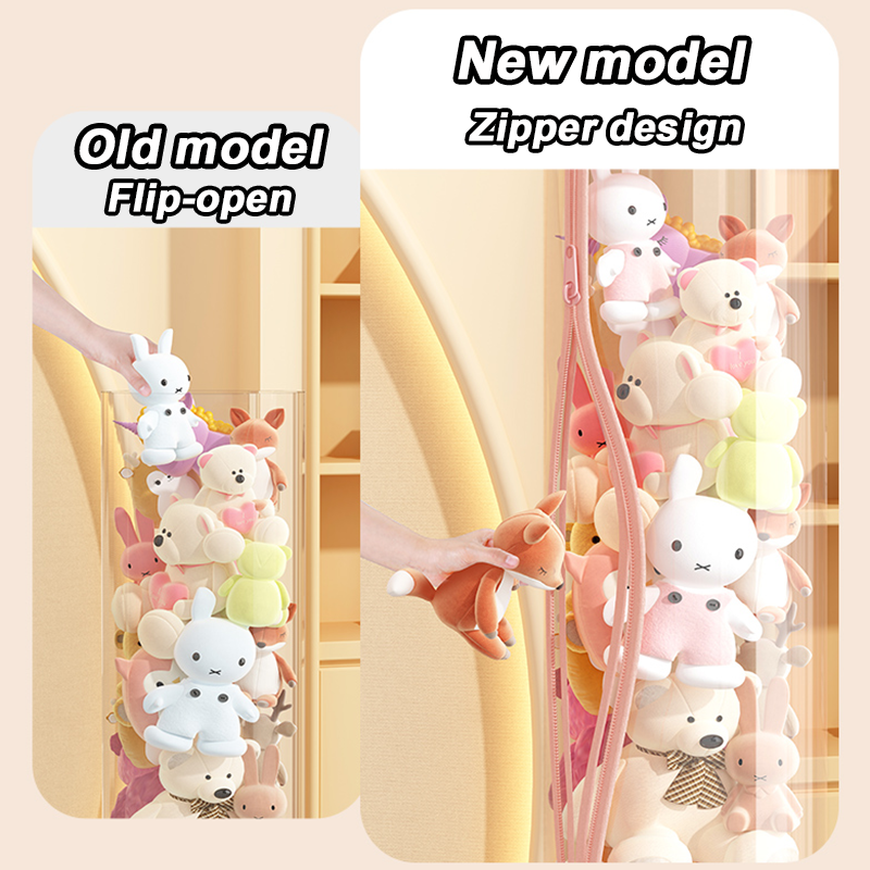 Trove Stuffed Toy Organizer Toy Storage Plushie Doll Storage Bucket Box ...