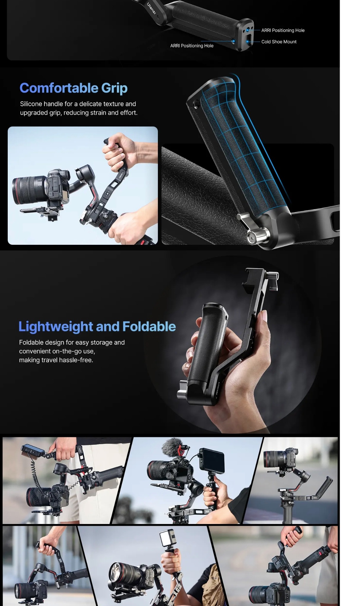 Ulanzi CO19 Sling Handgrip for DJI RS 3, RS 3 Mini, RS 3 PRO, RSC 2 ...