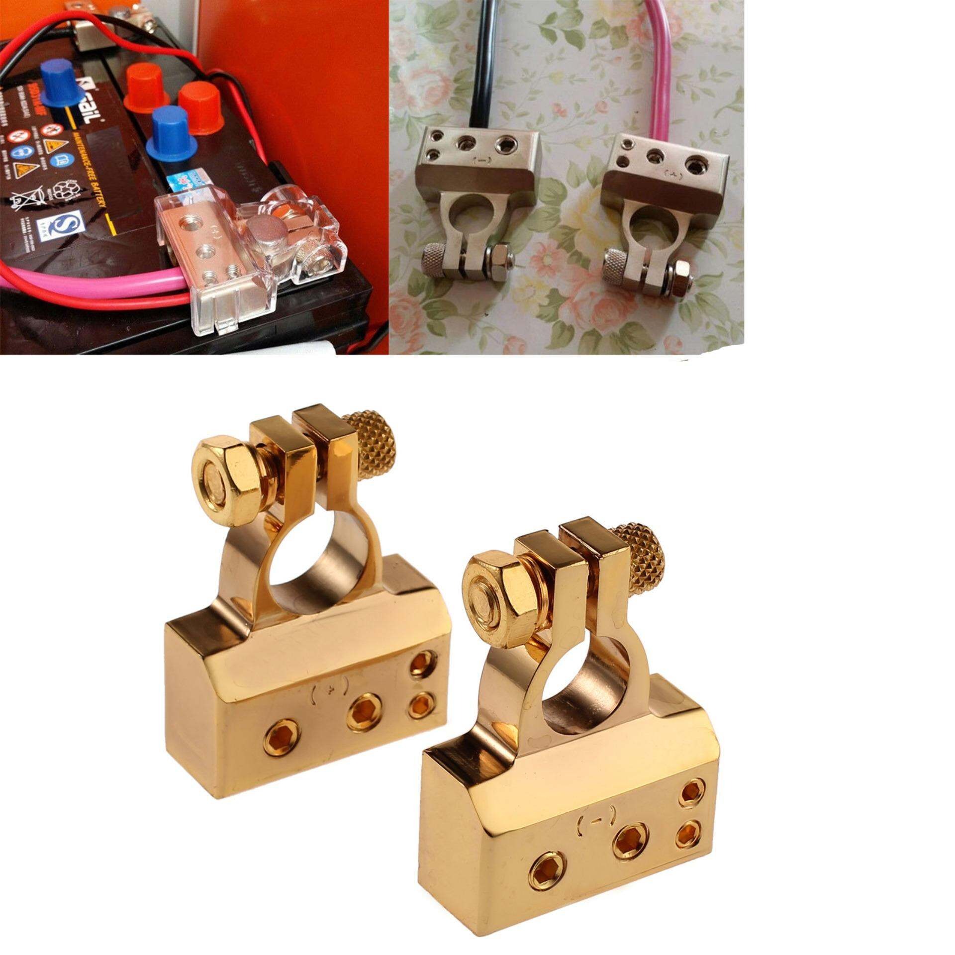 GSE 2 pcs Car Auto Battery Terminals Clamps Connector Car Duty Plated ...