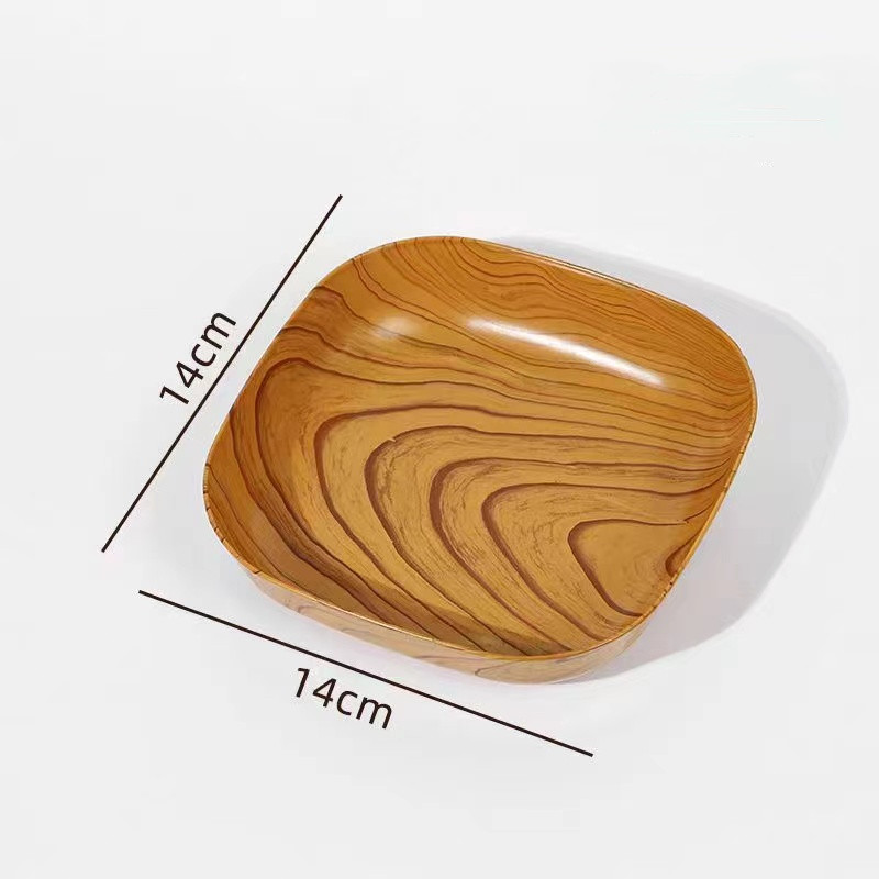 LY.Japanese style imitation wood plastic plate Snack Plate Kitchen ...