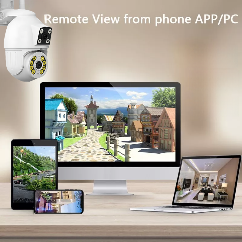 SEKER V380 Pro CCTV Dual Lens Outdoor WIFI Two-Way Audio Waterproof Night Vision Security Camera ...