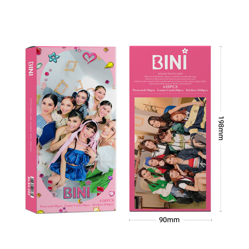 420 PCS/Box BINI Lomo Card BINI Photocards Sheena Aiah Colet Maloi ...