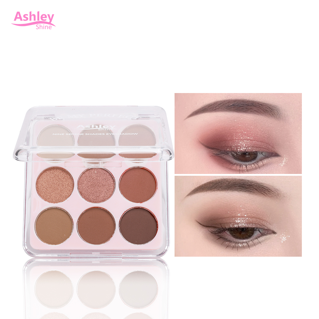 Ashley Shine 9 Colors Matte Eyeshadow Palette Pearly Make Up Eyeshadow ...