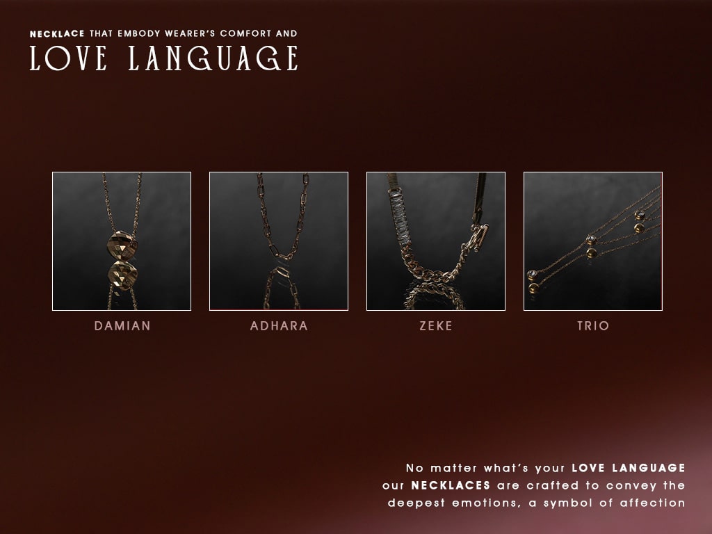 Burvon Love Language Collection Necklaces (Stone Pendant Dainty Jewelry ...