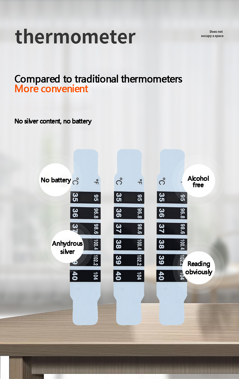 1pc Baby Kids Forehead Strip Thermometer Fever Body Check Temperature ...