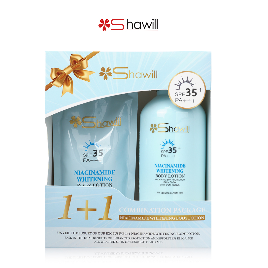 Shawill Rose Fragrance+Sakura Sunscreen SPF15/35+ Niacinamide Body ...