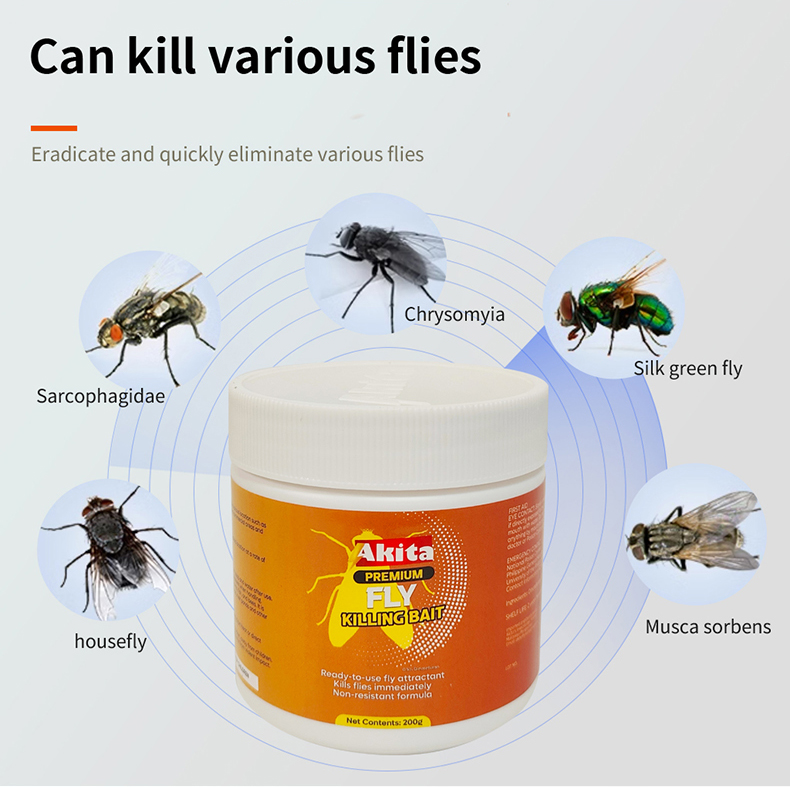 [BUNDLE] 3Cans Akita Fly Killing Bait 200grams + 1 Fly Station ...