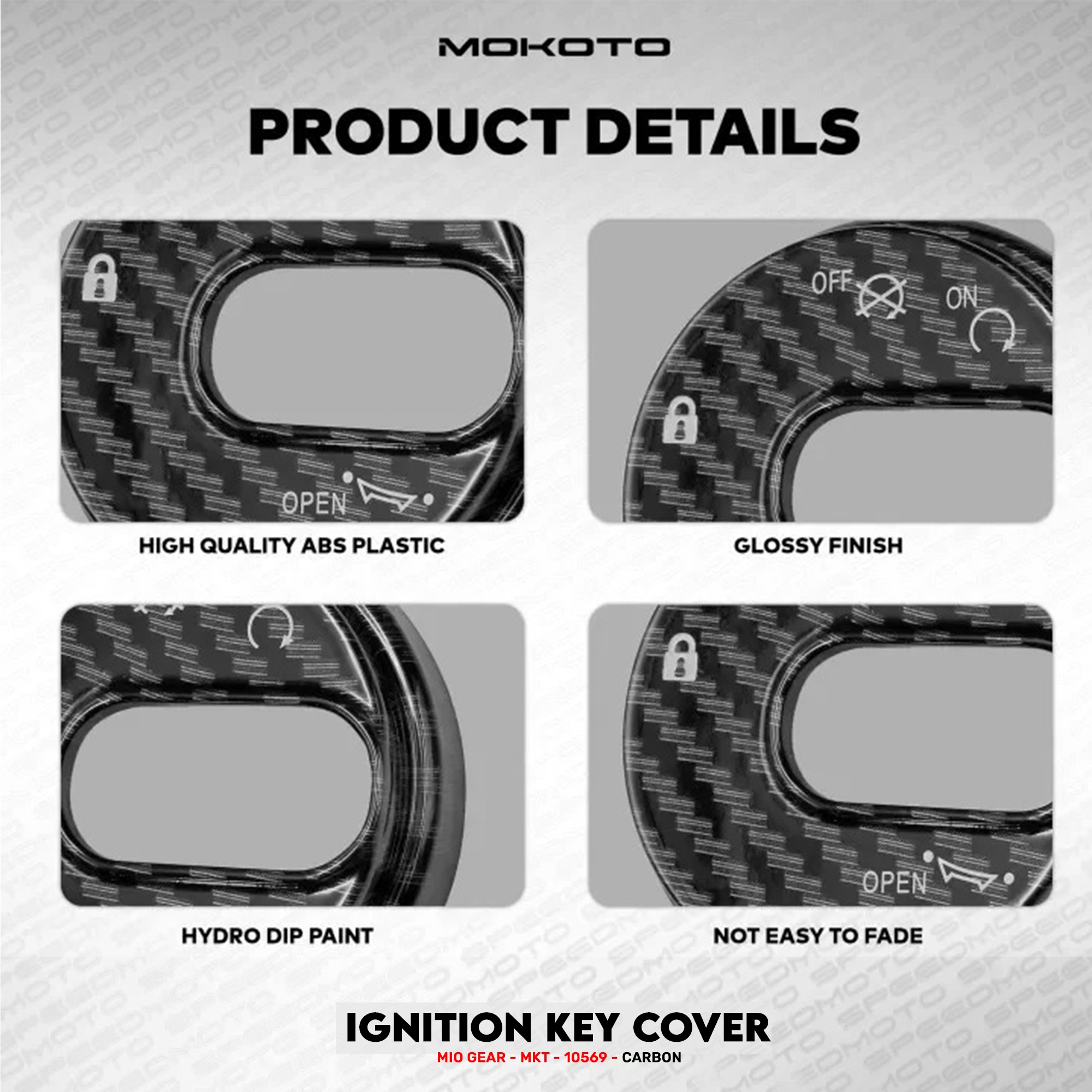 MOKOTO MIO GEAR 125 IGNITION KEY COVER GARNISH IGNITION LOCK PROTECTION ...