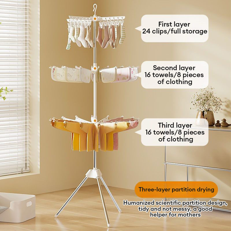 Foldable Clothes Rack Children Drying Rack Bedroom Clothes Hanger ...