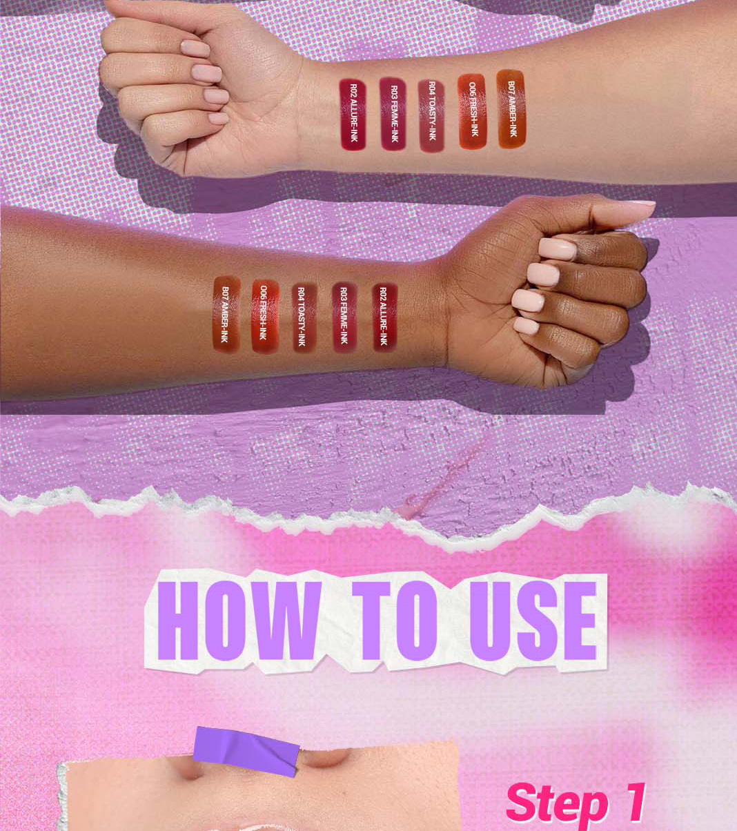 DAZZLE ME Ink-Gloss Lip Tint Long Lasting Waterproof Transferproof ...