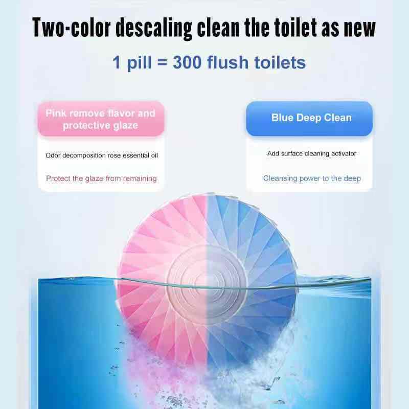 10pcs/pack Bleach Toilet Bowl Stain Remover Tab Tablets Flush Deodorize ...