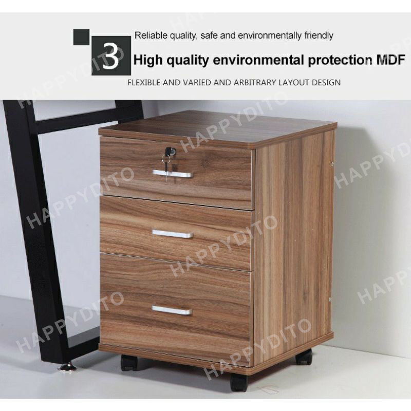 Office Mobile Pedestal File Cabinet Side with Wheels Drawers with Locks ...