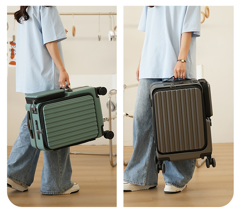 MC&HOME Front Open Cover Luggage Multi-layer Travel Luggage Men's ...