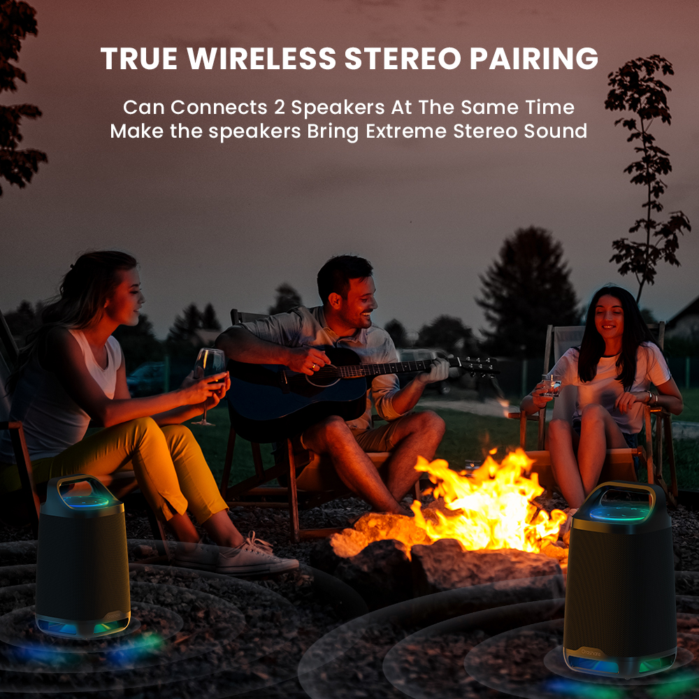Orashare BS21 Party Bluetooth Speaker with RGB 80W Powerful Sound Big ...
