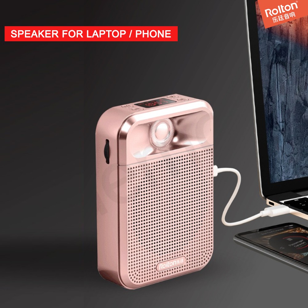 Jiditech Portable Voice Amplifier Wireless Speaker Lapel Teacher ...