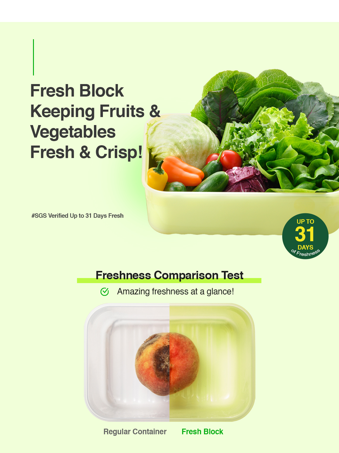 LocknLock Set of 2 Fresh Block 640ml | Food Keeper for Fruits ...